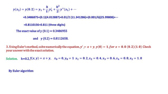 Numerical Solution of Ordinary Differential Equations | PDF
