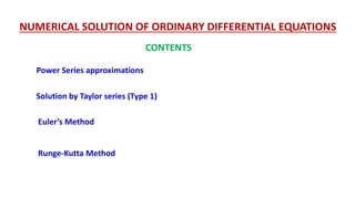 Numerical Solution of Ordinary Differential Equations | PDF
