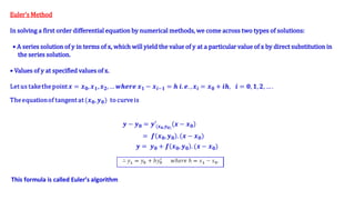Numerical Solution of Ordinary Differential Equations | PDF