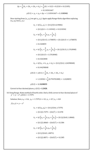 Study Material Numerical Solution of Odinary Differential Equations | PDF | Web Development ...