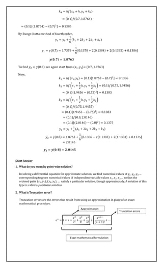 Study Material Numerical Solution of Odinary Differential Equations | PDF | Web Development ...