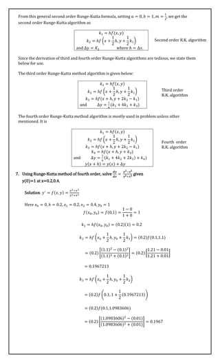Study Material Numerical Solution of Odinary Differential Equations | PDF | Web Development ...