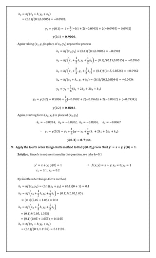 Study Material Numerical Solution of Odinary Differential Equations | PDF | Web Development ...