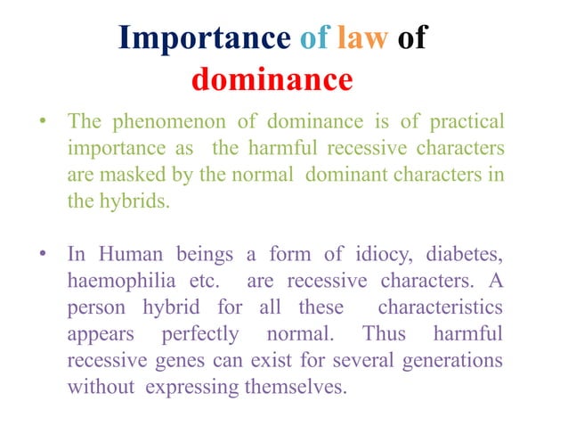 Unit v patterns ofinheritance mendelian inheritance | PPT
