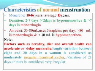 Unit v physiology of mensturation | PPTX