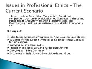 Unit 5 Professional ethics | PPTX