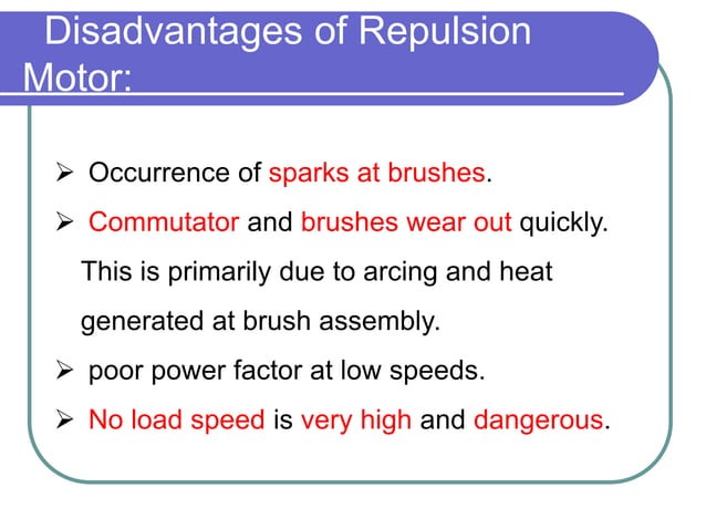 Unit v repulsion type motor | PPTX