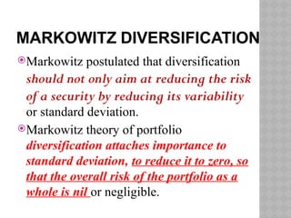Portfolio Management Lecture Notes for MBA | PPTX