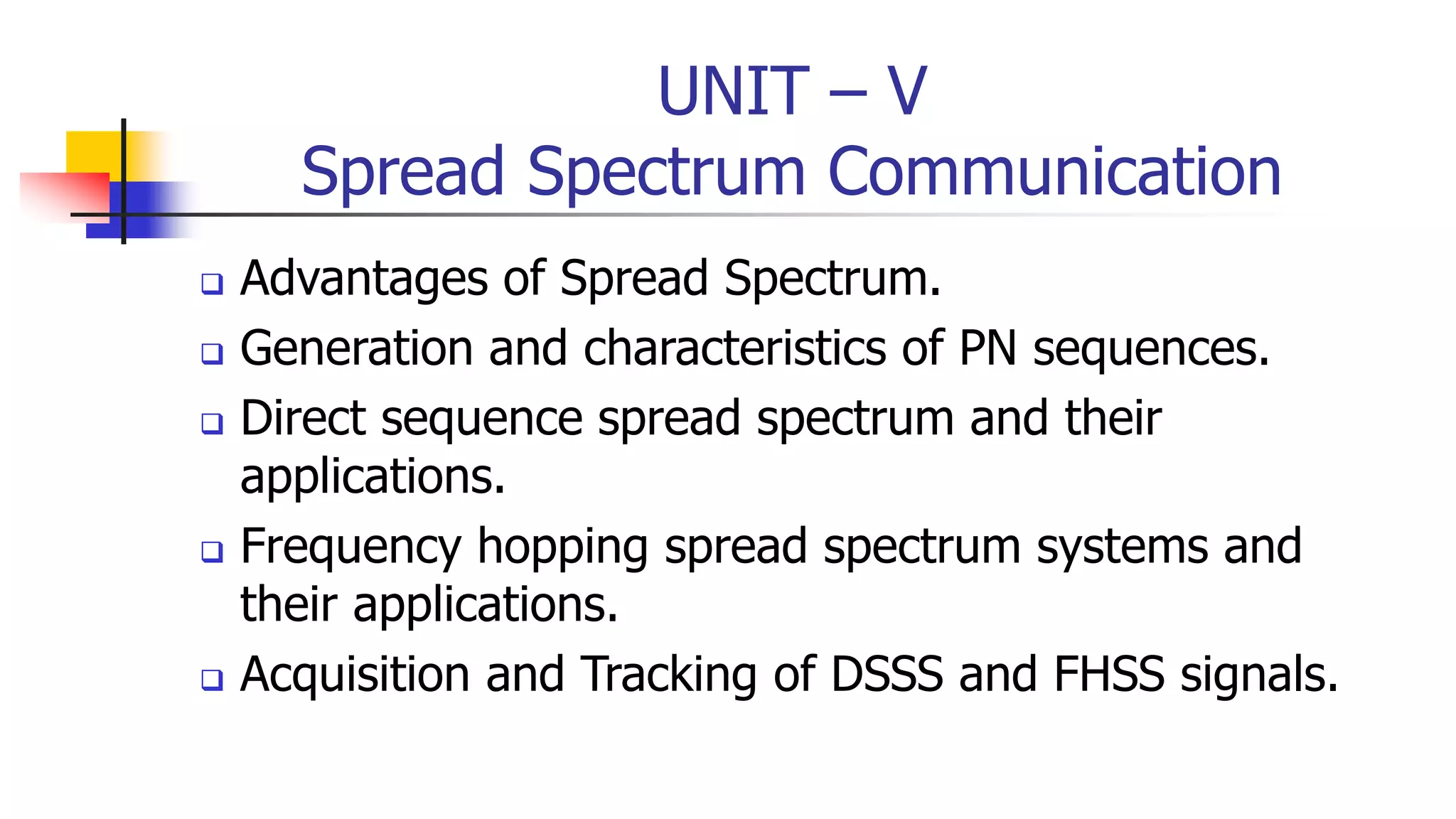 Spread Spectrum Communication Pptx