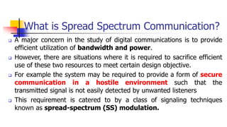 spread spectrum communication | PPTX