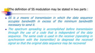 spread spectrum communication | PPTX