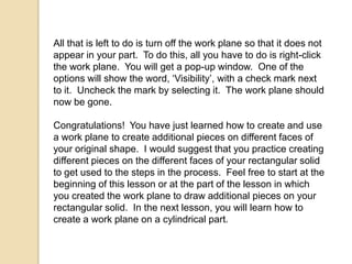 Unit Work Planes | PPT