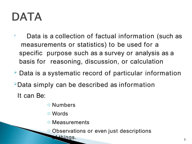 Unit-X-Data management, types of data and analysis | PPT