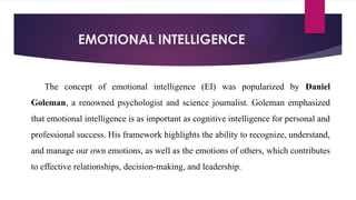 UNIT - XII PERSONAL MANAGEMENT- Emotional intelligence , Resilience ...