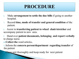 Unit-XI process of hoppitalization (1).pptx nusing | PPTX | First Aid ...