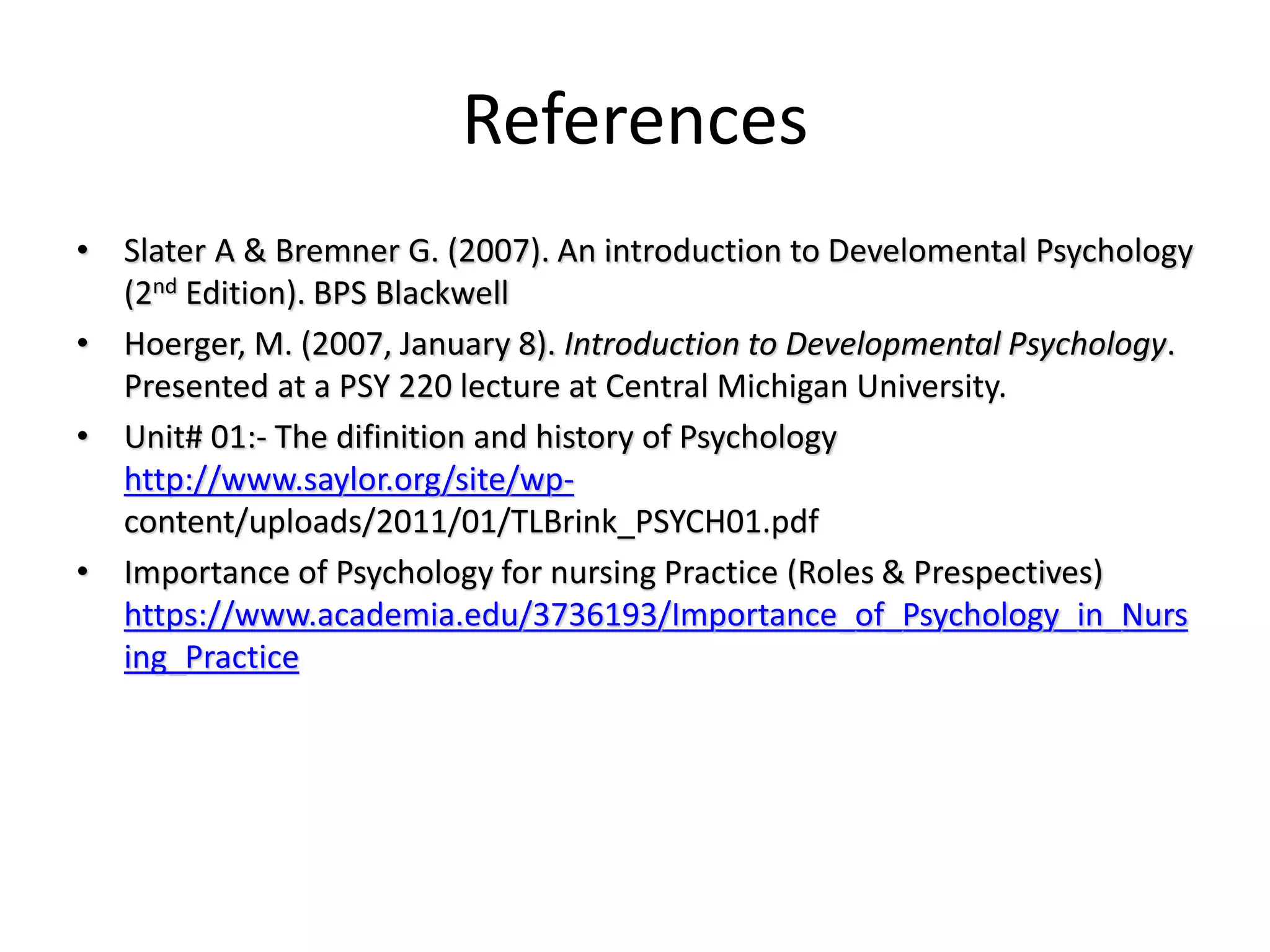 Unit # 01 (Developmental Psychology) | PPTX