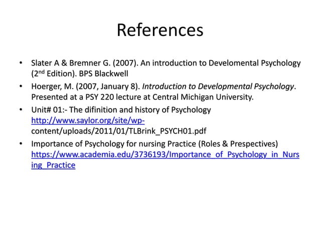 Unit # 01 (Developmental Psychology) | PPT