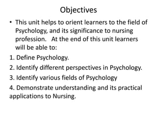 Unit # 01 (Developmental Psychology) | PPTX
