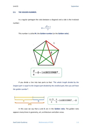 4 ESO Academics - Unit 01 - Real Numbers and Percentages | PDF