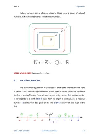 4 ESO Academics - Unit 01 - Real Numbers and Percentages | PDF