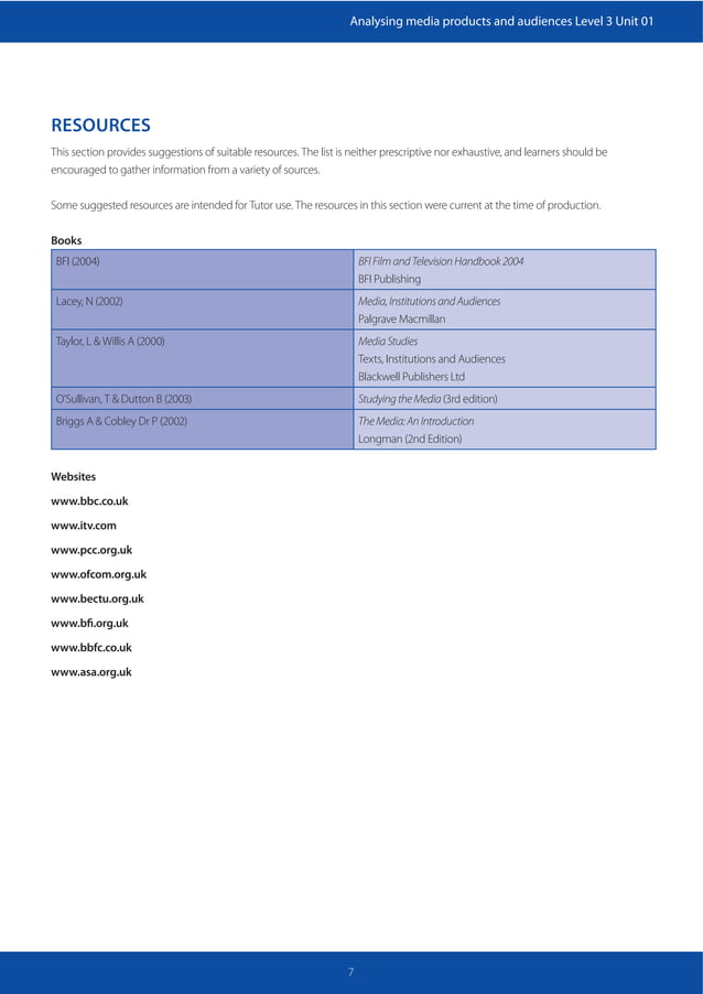 Unit 01 analysing media products and audiences | PDF