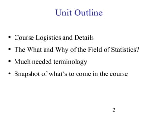 Unit 01 intro to statistics - 1 per page | PPT