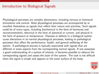 Biomedical Signal Origin and Dynamics | PPT