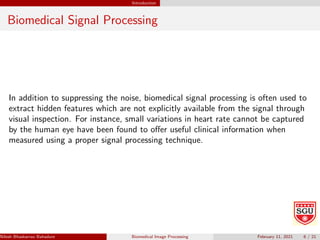 Biomedical Signal Origin and Dynamics | PPT