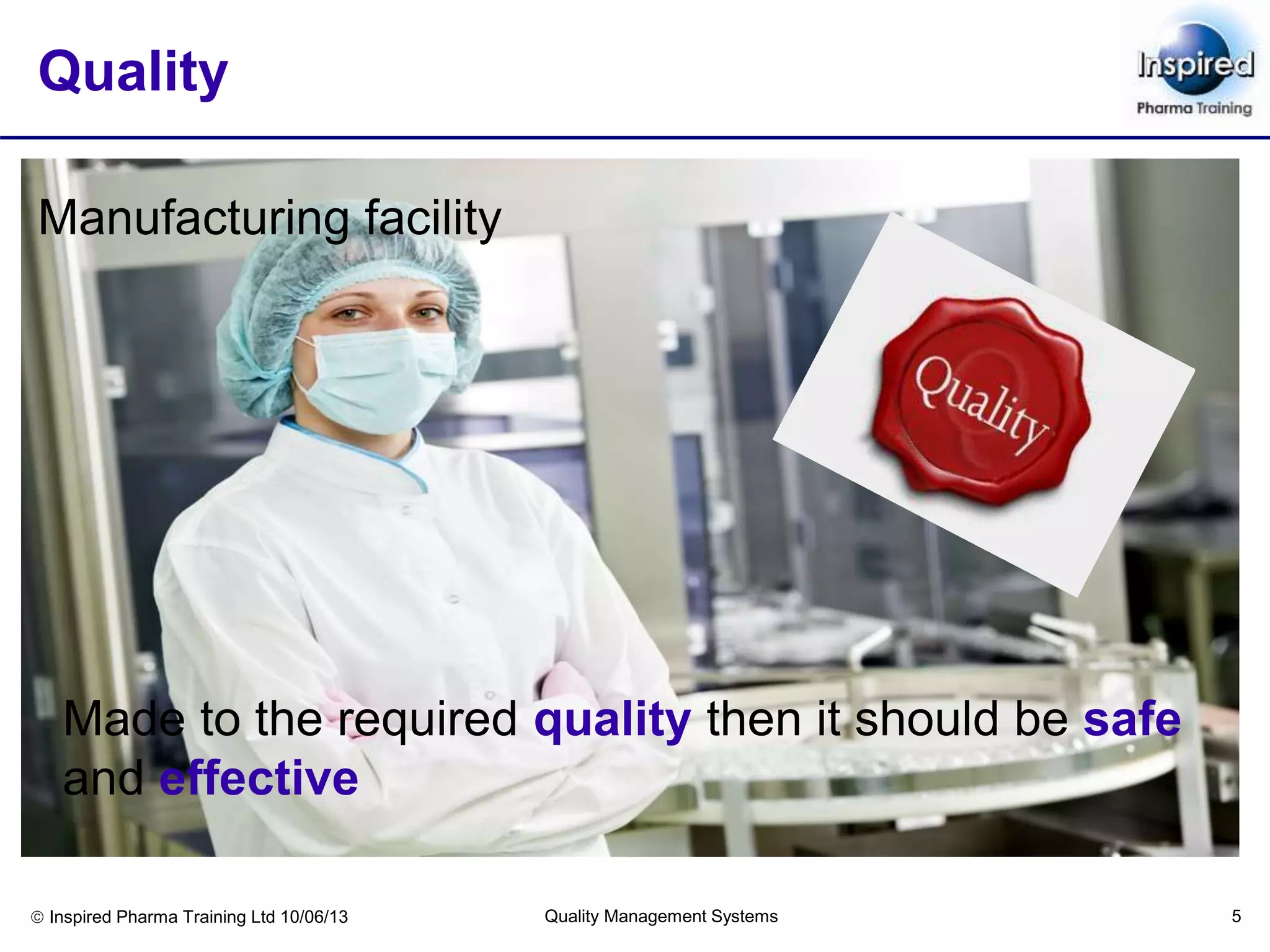 Pharmaceutical principles of QA, GMP and QC | PPTX