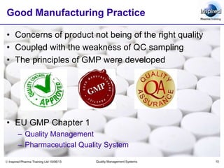 Pharmaceutical principles of QA, GMP and QC | PPTX