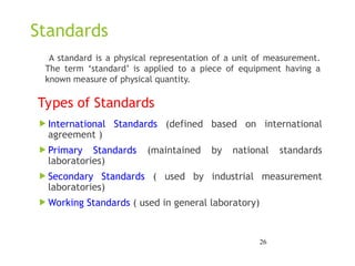 Lecture on basic concepts of measurements systems | PPT | Physics | Science