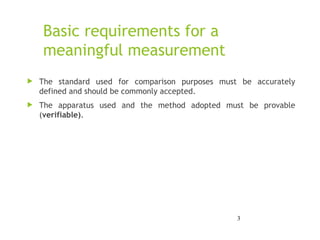 Lecture on basic concepts of measurements systems | PPT | Physics | Science