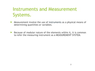 Lecture on basic concepts of measurements systems | PPT
