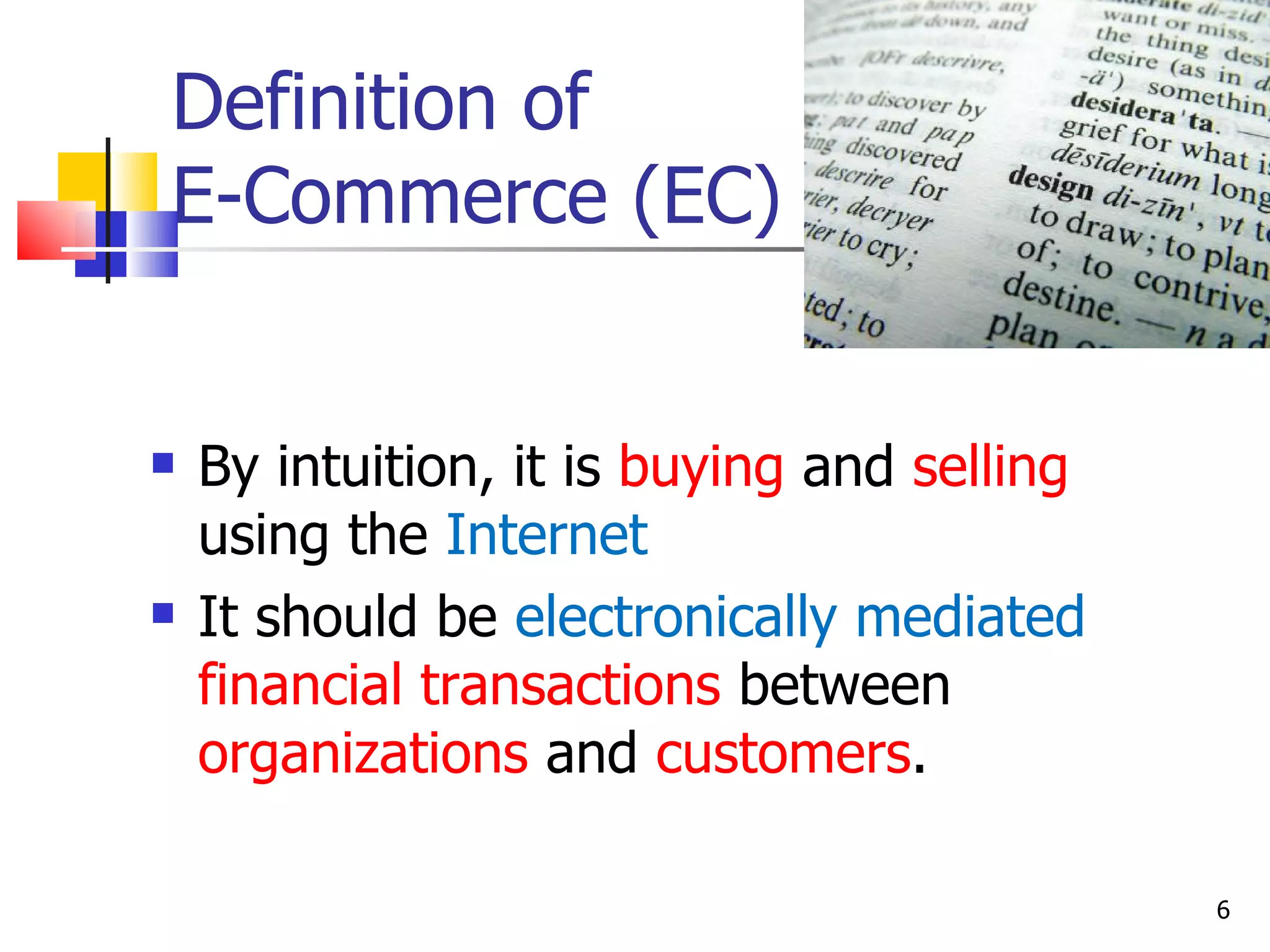 Intro to e-commerce and e-business | PPT | Business | Business and Finance