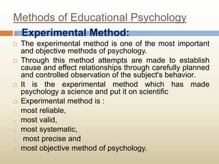 Unit 01 nature of educational psychology | PPTX