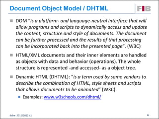 Unit 02: Web Technologies (1/2) | PDF