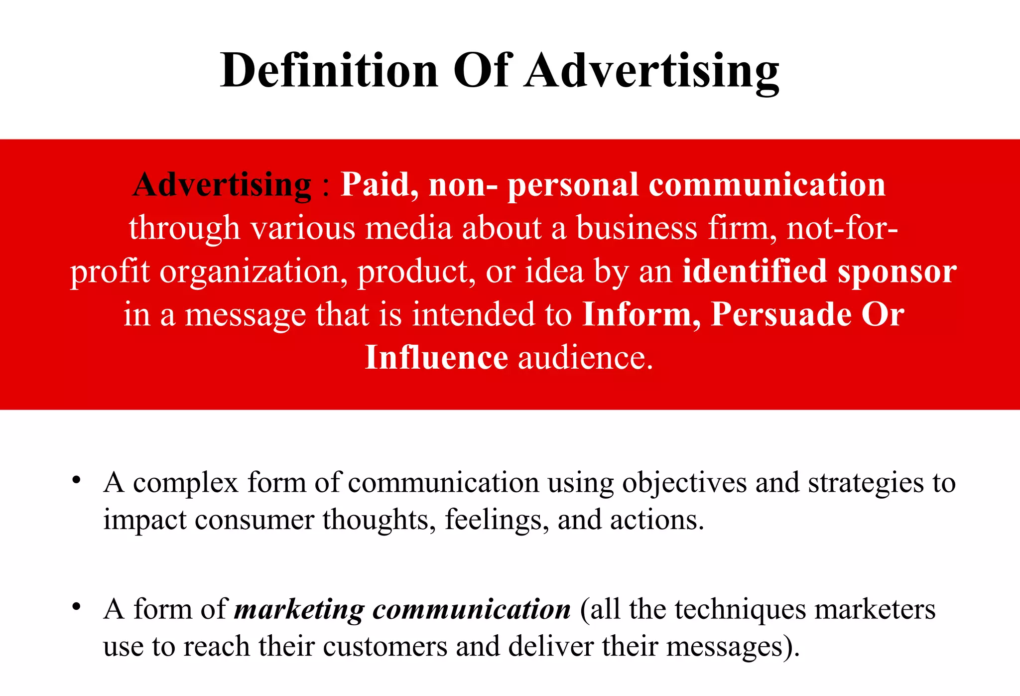 Advertising: Nature, Scope & Types | PPT
