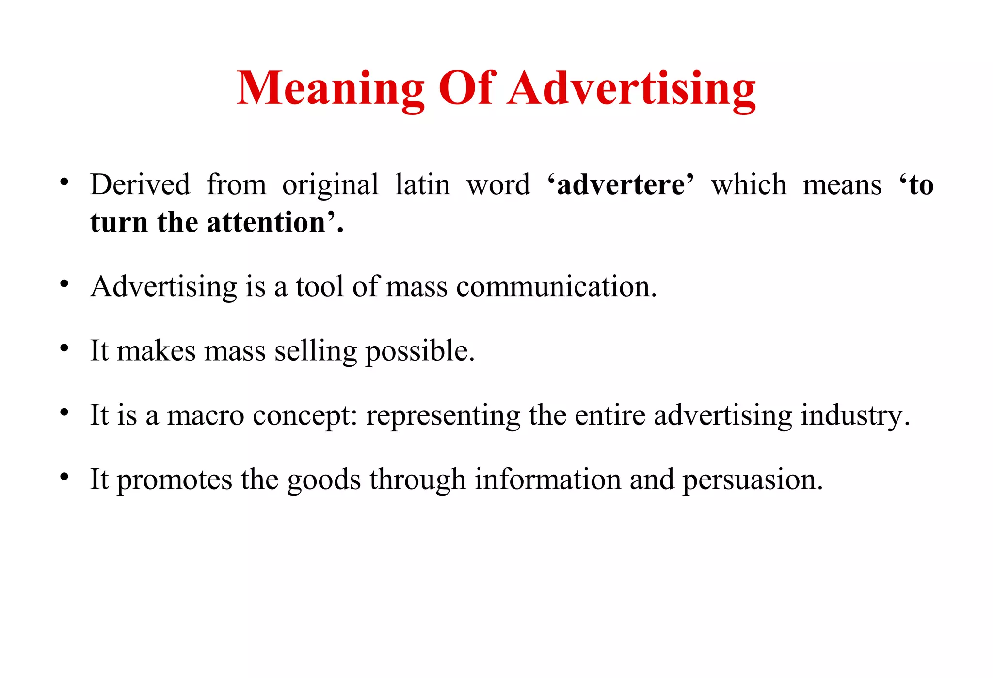 Advertising: Nature, Scope & Types | PPT