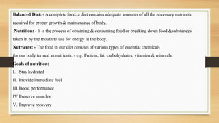 Unit 02 Sports & Nutrition | PPTX