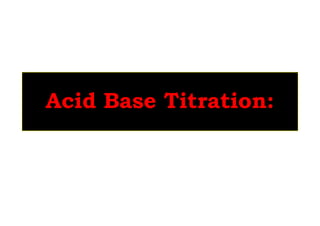 UNIT-II Acid Base Titration neutralization curves | PDF
