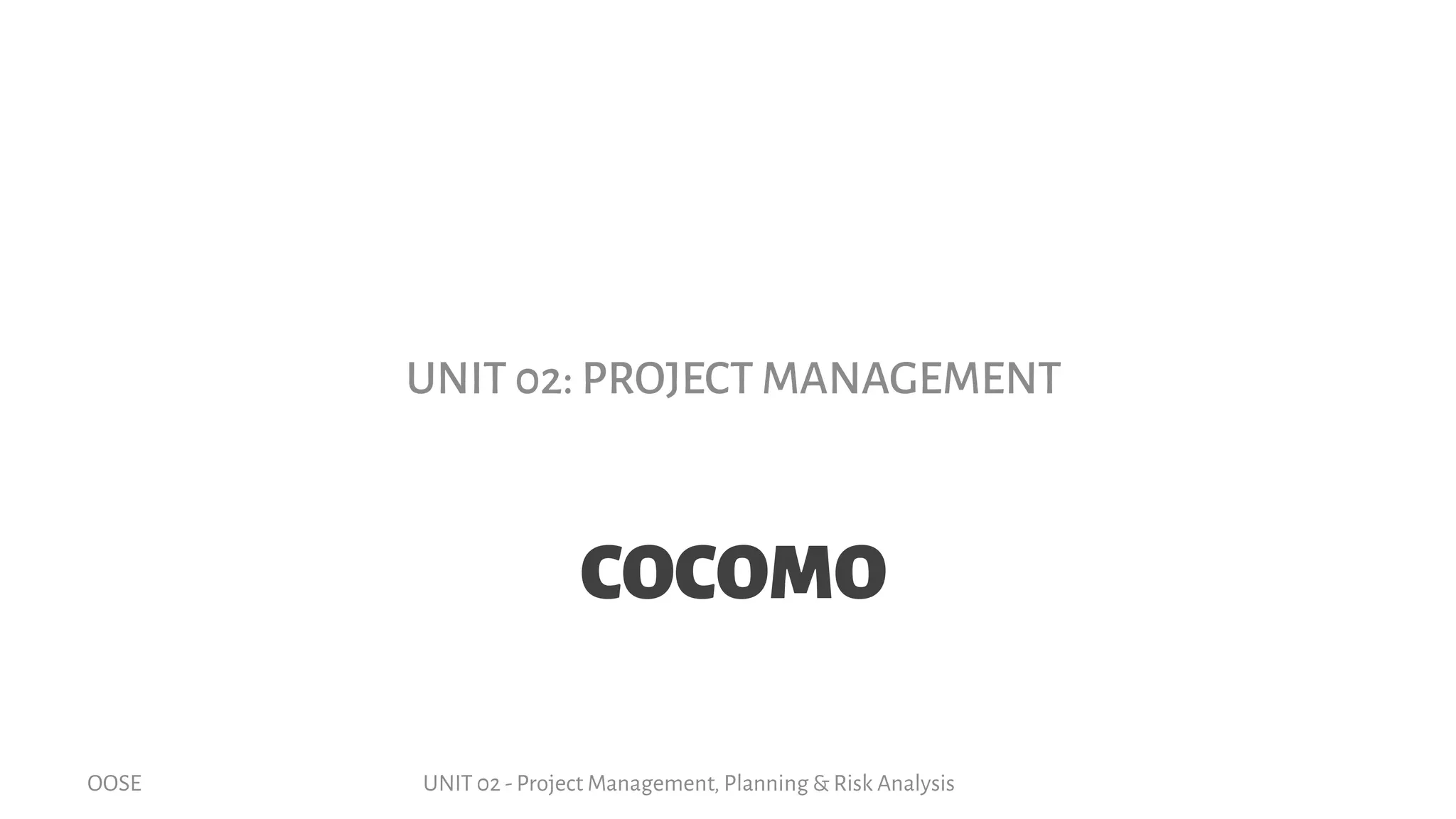 COCOMO methods for software size estimation | PPT