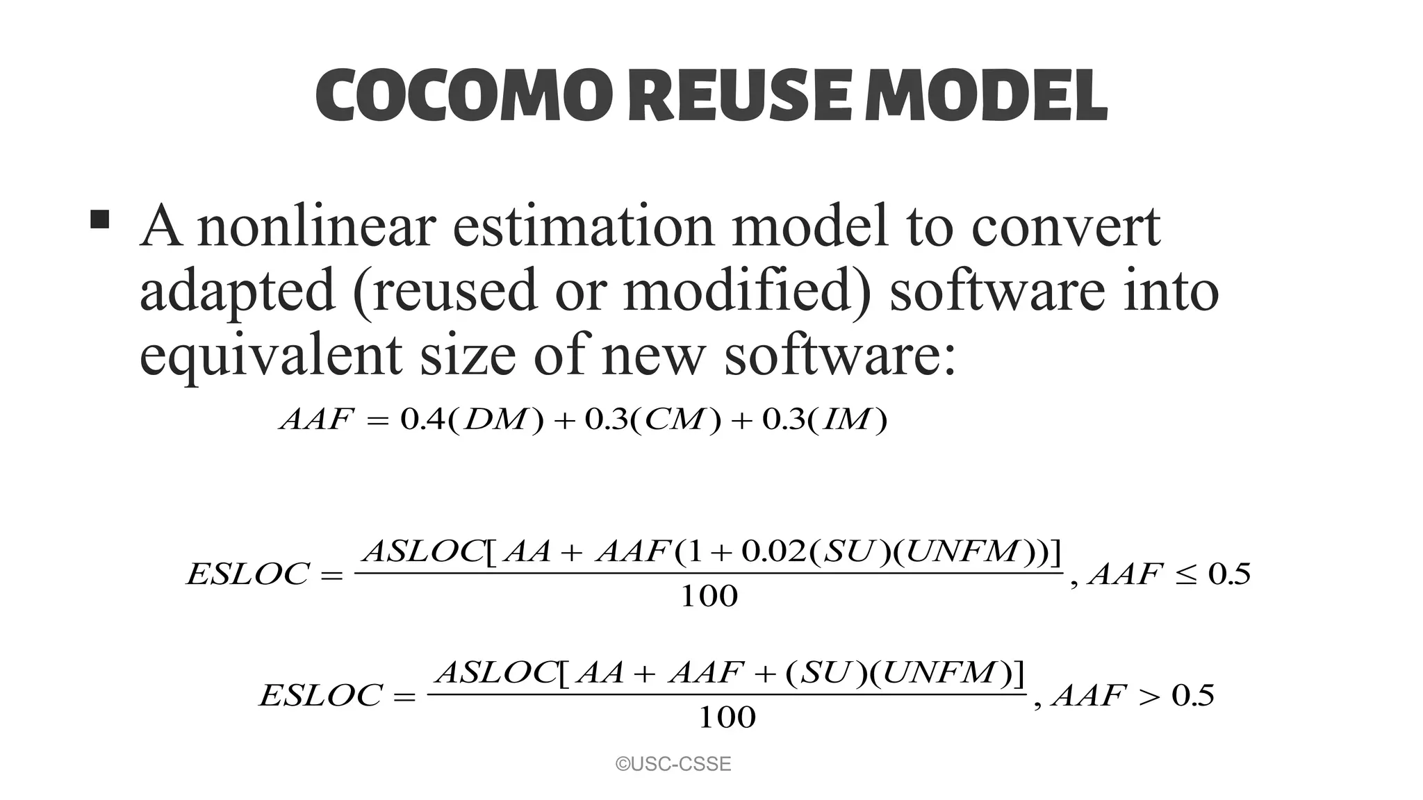 COCOMO methods for software size estimation | PPT