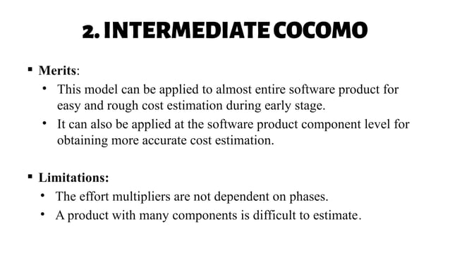 COCOMO methods for software size estimation | PPT