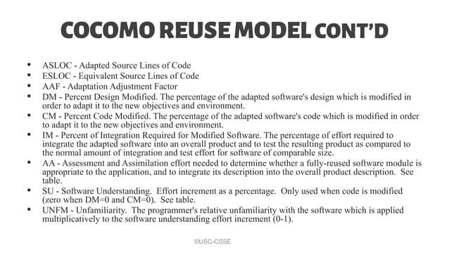 COCOMO methods for software size estimation | PPT