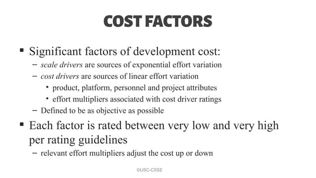 COCOMO methods for software size estimation | PPT