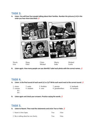 Listen In - Unit 02: This is my family | PDF