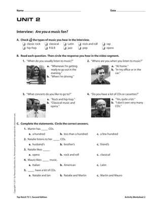 Unit 02 tv_activity_worksheets | PDF