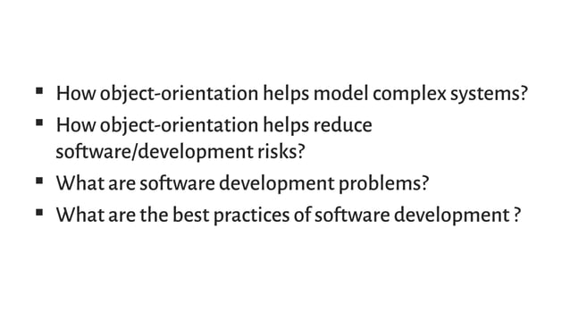 Object Orientation Fundamentals | PPT