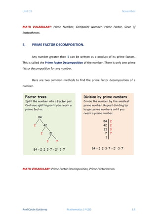 1 ESO - UNIT 03 - DIVISIBILITY | PDF
