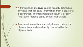 UNIT -03 Transmission Media and Connecting Devices | PPTX